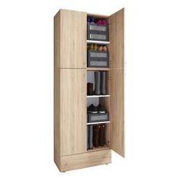 Schuhschrank Vcm "XXL Schuhschrank Kleiderschrank Schrank Lona 5f S", braun (sonoma, eiche), B:70cm T:39cm, Obermaterial: 100% Holz Wood., Schr&auml;nke, Schuhschrank