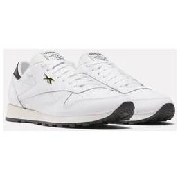 Trainingsschuh Reebok CLASSIC "CLASSIC LEATHER", Damen, Gr. 43, wei&szlig;, schwarz, chalk, Leder, Schuhe