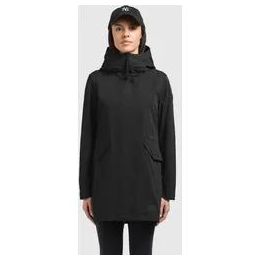 Kurzmantel Khujo "NIKA", Damen, Gr. L, schwarz, Twill, 100% Baumwolle, unifarben, regular fit h&uuml;ftlang, eingesetzt abgesteppte Kante, M&auml;ntel Kurzmantel