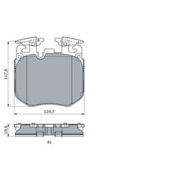Bosch Bremsbelagsatz, Scheibenbremse 0 986 424 431 vorne rechts links f&uuml;r ROLLS-ROYCE BMW 6883510 34116888460 6874431