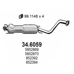Asso Mittelschalld&auml;mpfer 346059 f&uuml;r Vaughall Opel