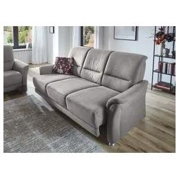 3-Sitzer DIE PLANBAR "PP-PF23182", grau, B:198cm H:96cm T:93cm, 100% Polyester, Sofas, Federkernpolsterung, wahlweise mit motorischer Vorziehbank