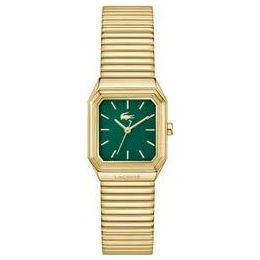 Quarzuhr Lacoste "RENE", goldfarben, gr&uuml;n, Armbanduhren, Damen, Quarzuhr, Armbanduhr, Damenuhr, Edelstahlarmband, analog