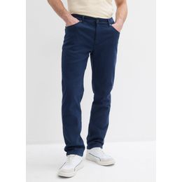 bonprix Regular Fit Stretch-Thermohose Straight, blau, Gr.56, Thermo-Hose mit flauschigem Flanellfutter, aus Flanell