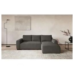 Ecksofa COTTA "Giro L-Form, Recamiere, Breite 252 cm", anthrazit, B:252cm H:86cm T:170cm, Sofas, Ecksofa, wahlweise mit Bettkasten und Trendbezug CORD
