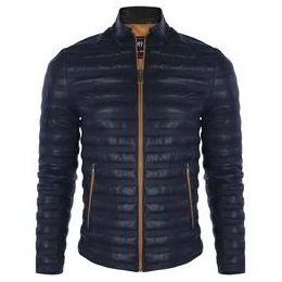 Lederjacke FELIX HARDY "Sportliche Lederjacke mit Rei&szlig;verschluss", Herren, Gr. XL, dunkel blau, 100% Lammleder, Jacken