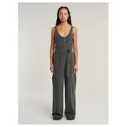 G-Star Raw Jumpsuit G-STAR "Overdyed Utility Loose Jumpsuit", Damen, Gr. M, Normalgr&ouml;&szlig;en, dk schwarz gd, Obermaterial: 100% Baumwolle, Overalls Jumpsuit