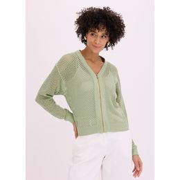 bonprix Strickjacke, gr&uuml;n, Gr.48/50 (XL), elegante Kurz-Strickjacke mit Rei&szlig;verschluss vorne