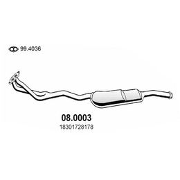 Asso Katalysator 08.0003 rechts f&uuml;r BMW 2119060 18301728178 1401018