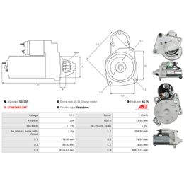 AS-PL Starter S3236S 12V f&uuml;r FORD H1BT11000DA H1BT-11000-DB 2101924