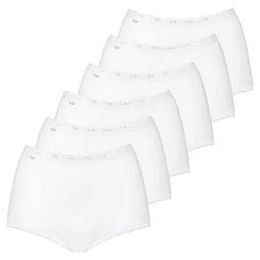 Slip Sloggi "Slip 6er Pack", Damen, Gr. 56, wei&szlig;, Obermaterial: 95% Baumwolle CO. 5% Elasthan EL., Unterhosen Slip