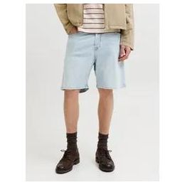 Jack & Jones Jeansshorts JACK & JONES "JJITONY JJORIGINAL SHORTS AM 460 SN", Herren, Gr. S, N-Gr, blau denim pack:light blau, Denim/Jeans, Obermaterial: 98% Baumwolle, 2% Elasthan, unifarben, relaxed fit kniefrei, Jeans Jeansshorts, Baumwollmischung, relaxed fit