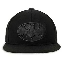 Baseball Cap logoshirt "DC Batman Logo", Herren, schwarz, 100% Baumwolle, unifarben, Caps, mit 3D-Relief-Effekt-Stickerei