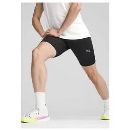 Trainingsshorts Puma "M RUN FOUNDATION 8 TIGHT SHORT", Herren, Gr. S, N-Gr, Puma schwarz, Interlock, Obermaterial: 85% Polyester, 15% Elasthan, unifarben, schmal kniefrei, Hosen, mit dryCELL Technologie, atmungsaktiv, schmale Passform