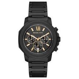 Chronograph Michael Kors "PRESCOTT", schwarz, goldfarben, Armbanduhren, Herren, Chronograph, Quarzuhr, Armbanduhr, Herrenuhr, Edelstahlarmband, analog, Tag