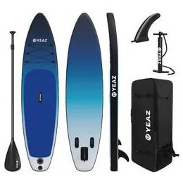 Inflatable SUP-Board YEAZ "SUP Board und Kit OCEAN BEACH - EXOTRACE - SET", blau, Wassersportboards