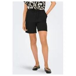 Shorts Only "ONLSIESTA MW PULL-UP LIN BL SHORTS NOOS", Damen, Gr. M, N-Gr, schwarz, Jersey, Obermaterial: 80% Viskose, 20% Leinen, unifarben, loose fit kniefrei, Hosen Shorts, loose fit, Jersey, Viskosemischung, elastischer Bund, unifarben
