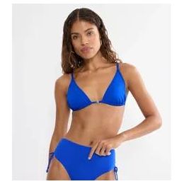 Triangel-Bikini-Top Triumph "Mix & Match Summer N sd", Damen, Gr. 36, Cup D, racing blau, Microfaser, Obermaterial: 77% Polyamid, 23% Elasthan, Bikini-Oberteile, verspielt und farbenfroh