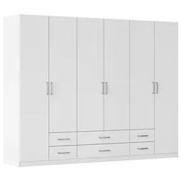 Dreht&uuml;renschrank Rauch "Kleiderschrank Garderobe GAMMA Breiten 91/136/181/226/271/315/360 cm", alpinwei&szlig;, griffe chrom, B:271cm H:210cm T:54cm, Holzwerkstoff, Schr&auml;nke, Dreht&uuml;renschrank, mit Schubladen, verschiedene Griff-Varianten TOPSELLER MADE IN GERMANY