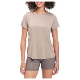 T-Shirt Energetics "DA.-T-SHIRT GIANNA SHORT SLEEVE W", Damen, Gr. L, braun smoke, Jersey, Obermaterial: 95% Polyester, 5% Elasthan, Rundhals, Shirts T-Shirt, Loose Fit, l&auml;ngerer Schnitt hinten, kurze &Auml;rmel, Rundhalsausschnitt