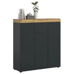 Highboard OTTO HOME "MAMBO, TOPSELLER, H&ouml;he 115 cm, in verschiedenen Farben erh&auml;ltlich", schwarz, wotan eiche nachbildung, B:105cm H:115cm T:37cm, FSC-zertifizierter Holzwerkstoff, Sideboards, Highboard, Kommode, Sideboard, Wohnzimmer, Schlafzimmer