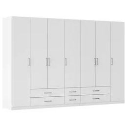 Dreht&uuml;renschrank Rauch "Kleiderschrank Garderobe GAMMA Breiten 91/136/181/226/271/315/360 cm", alpinwei&szlig;, griffe chrom, B:315cm H:210cm T:54cm, Holzwerkstoff, Schr&auml;nke, Dreht&uuml;renschrank, mit Schubladen, verschiedene Griff-Varianten TOPSELLER MADE IN GERMANY