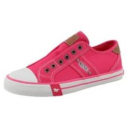 Slip-On Sneaker Mustang SHOES "Winona", Herren, Gr. 37, pink, Baumwolle, Schuhe, Slipper, Halbschuh mit modischen Kontrastn&auml;hten