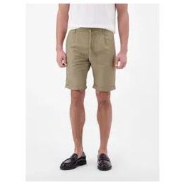 Chinoshorts Lerros "Chino-Shorts aus Baumwoll-Leinen-Mischgewebe", Herren, Gr. 33, medium kitt, 80% Baumwolle, 20% Leinen, Hosen Chinoshorts, Chino Hose Herren kurz, Tunnelzugbund und G&uuml;rtelschlaufen, 4 Taschen