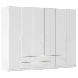 Dreht&uuml;renschrank Rauch "Kleiderschrank Garderobe GAMMA Breiten 91/136/181/226/271/315/360 cm", alpinwei&szlig;, griffe wei&szlig;, B:271cm H:210cm T:54cm, Holzwerkstoff, Schr&auml;nke, Dreht&uuml;renschrank, mit Schubladen, verschiedene Griff-Varianten TOPSELLER MADE IN GERMANY