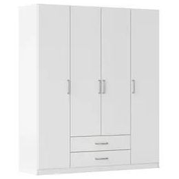 Dreht&uuml;renschrank Rauch "Kleiderschrank Garderobe GAMMA Breiten 91/136/181/226/271/315/360 cm", alpinwei&szlig;, griffe chrom, B:181cm H:210cm T:54cm, Holzwerkstoff, Schr&auml;nke, Dreht&uuml;renschrank, mit Schubladen, verschiedene Griff-Varianten TOPSELLER MADE IN GERMANY