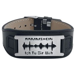 Rammstein "Rasierklinge "Ich Tu Dir Weh" Lederarmband schwarz Rammstein Lederarmband &rdquo;Ich tu Dir weh&rdquo;
