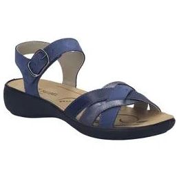 Sandale Josef Seibel "Ibiza 16, dunkelblau-kombi", Damen, Gr. 38, blau (dunkelblau, kombi), Obermaterial: 100% Rindsleder Leather cow., Schuhe Sandale