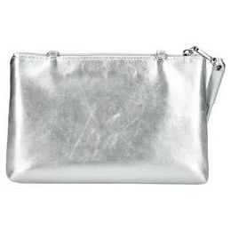 Clutch Peter Kaiser "Peter Kaiser Taschen Leder", Damen, Gr. onesize, silber, Leder, Taschen