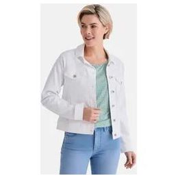 Jeansjacke STOOKER WOMEN "JANINE Jeansjacke mit Stehkragen", Damen, Gr. 36/38, wei&szlig;, Denim/Jeans, 98% Baumwolle, 2% Elasthan, figurbetont, Jacken Jeansjacke, Jeansjacke Figurbetont Casual Clean Wash Baumwollstretch f&uuml;r Damen