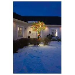 Konstsmide LED-Lichterkette "Weihnachtsdeko aussen", schwarz, Dioden 80 Stk. Flammen 80 Stk., Kabell&auml;nge 5m x Gesamtl&auml;nge 10,53m, Lichterketten, Micro LED Lichterkette, mit 8 Funktionen, 80 bunte Dioden