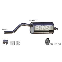 Ernst Endschalld&auml;mpfer 520072 f&uuml;r RENAULT