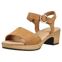 Riemchensandale Gabor COMFORT "Gabor Comfort Sandalen Leder", Damen, Gr. 39, braun, Leder, Schuhe Riemchensandale