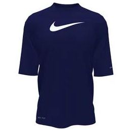 T-Shirt Nike "SHORT SLEEVE HYDROGU", M&auml;dchen, Gr. S, midnight navy, Jersey, Obermaterial: 100% Polyester, normal, Rundhals, Shirts T-Shirt, kurz&auml;rmlig, f&uuml;r Sport und Outdoor, mit UPF-40-UV-Schutz
