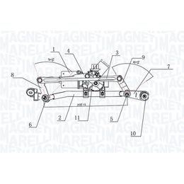 MAGNETI MARELLI Scheibenreinigungsanlage 064377500010 vorne 12V f&uuml;r RENAULT 288A53268R 288A53075R