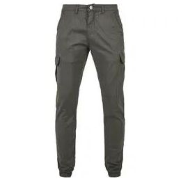 Cargohose Urban Classics "Urban Classics Herren AOP Glencheck Cargo Jog Pants", Damen, Gr. XXL, US-Gr&ouml;&szlig;en, schwarzgrau, 98% Baumwolle, 2% Elasthan, kariert, normal, Hosen Cargohose