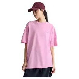 Marc O'Polo T-Shirt MARC O'POLO DENIM "aus Heavy Jersey", Damen, Gr. S, pale bubblegum, Obermaterial: 100% Baumwolle, unifarben, Basic, oversize, Rundhals, Shirts T-Shirt