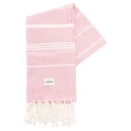 Strandtuch Zwillingsherz "Towel", pink, 1 Stk., gewebte Ware, gewebte Ware, Obermaterial: 100% Polyester, Handt&uuml;cher, mit Tasseln, Streifenmuster