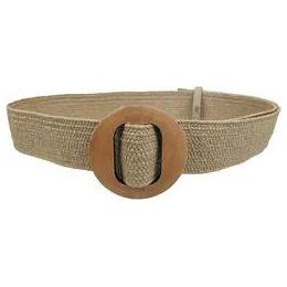 Stretchg&uuml;rtel Capelli New York, Damen, taupe, Materialmix, G&uuml;rtel, Flecht-Optik