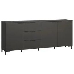 Kommode Home Affaire "Alternative", kosmos anthrazit, B:200,5cm H:83,5cm T:40cm, Holzwerkstoff, Sideboards, Kommode, Breite 201 cm