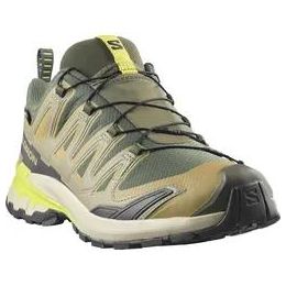 Trailrunningschuh Salomon "XA PRO 3D V9 GORE-TEX", Damen, Gr. 48, grape leaf, aloe, acid lime, Synthetik, Textil, Schuhe, wasserdicht