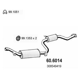 Asso Mittelschalld&auml;mpfer 606014 f&uuml;r Volvo