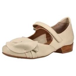 Riemchenballerina Everybody "Everybody Ballerinas Leder", Damen, Gr. 39, hellbeige, Leder, Schuhe Riemchenballerina