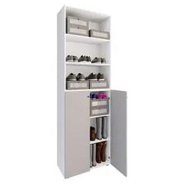 Schuhschrank Vcm "XL Holz Gro&szlig;er Schuhschrank Schuhkommode Lona 6", grau (wei&szlig;, grau), B:70cm T:40cm, Obermaterial: 100% Holz Wood., Schr&auml;nke, Schuhschrank
