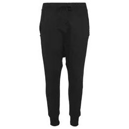 Jogginghose Urban Classics "Urban Classics Damen Ladies Light Fleece Sarouel Pant", Herren, Gr. M, US-Gr&ouml;&szlig;en, schwarz, 60% Baumwolle, 40% Polyester, unifarben, relaxed fit, Hosen Jogginghose