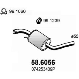 Asso Mittelschalld&auml;mpfer 586056 f&uuml;r VW